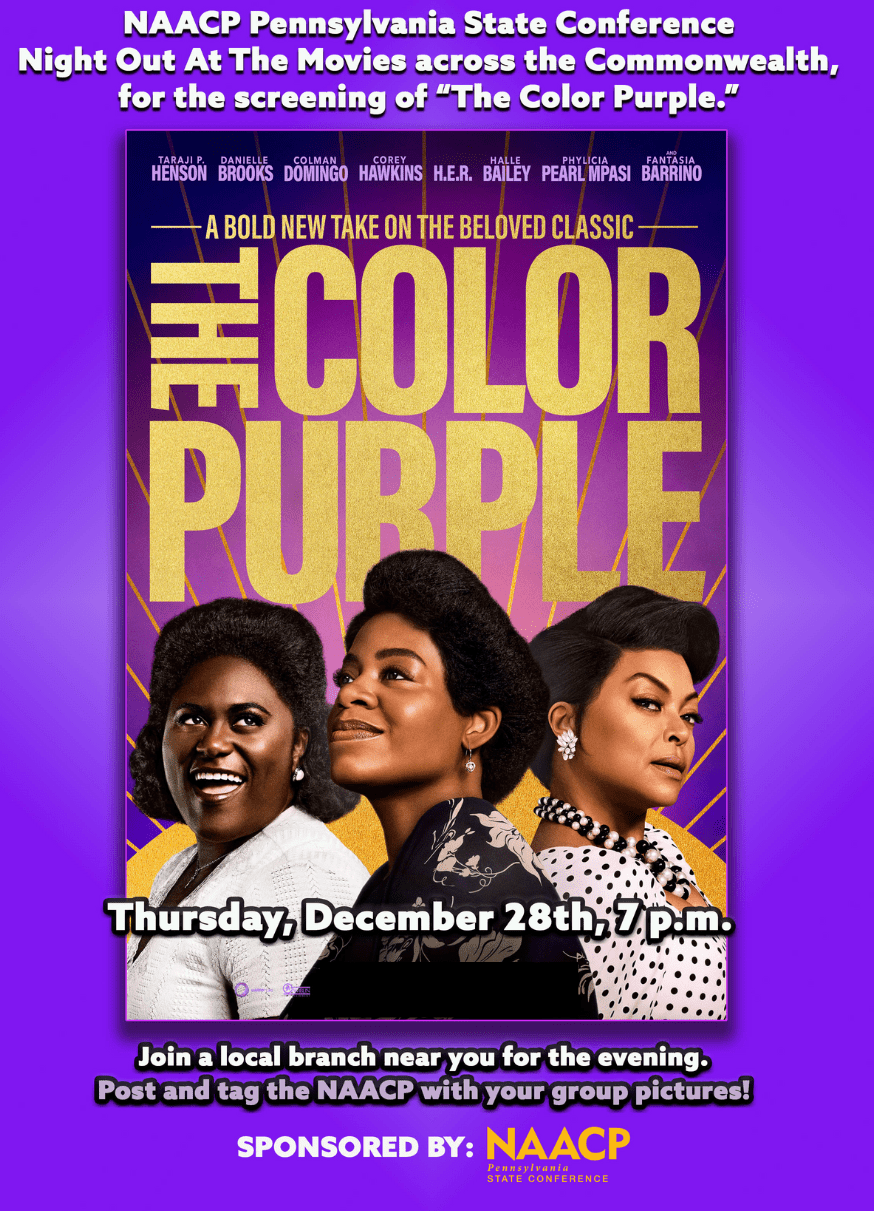 The Color Purple Screening Dec. 28th | NAACP Pennsylvania State Conference